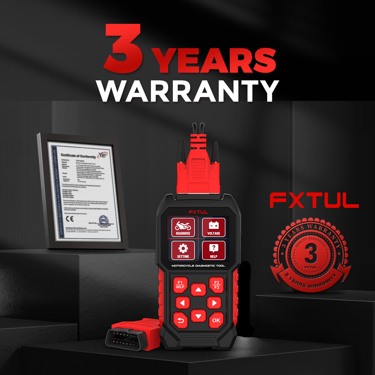 FXTUL M4 EU Motorcycle Diagnostic Tool OBD2 Code Reader Scan Tool For ...