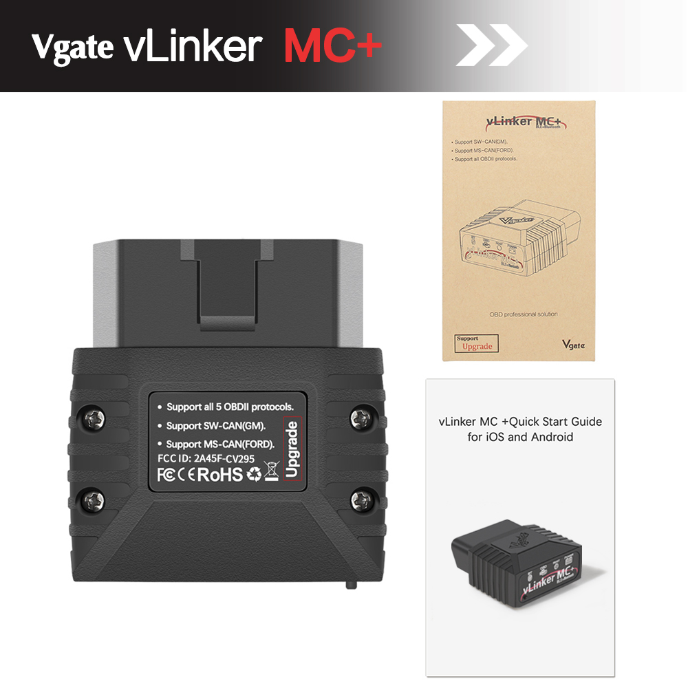 Vgate vLinker MC+ Bluetooth OBD Diagnostic Scanner for iOS, Android and ...