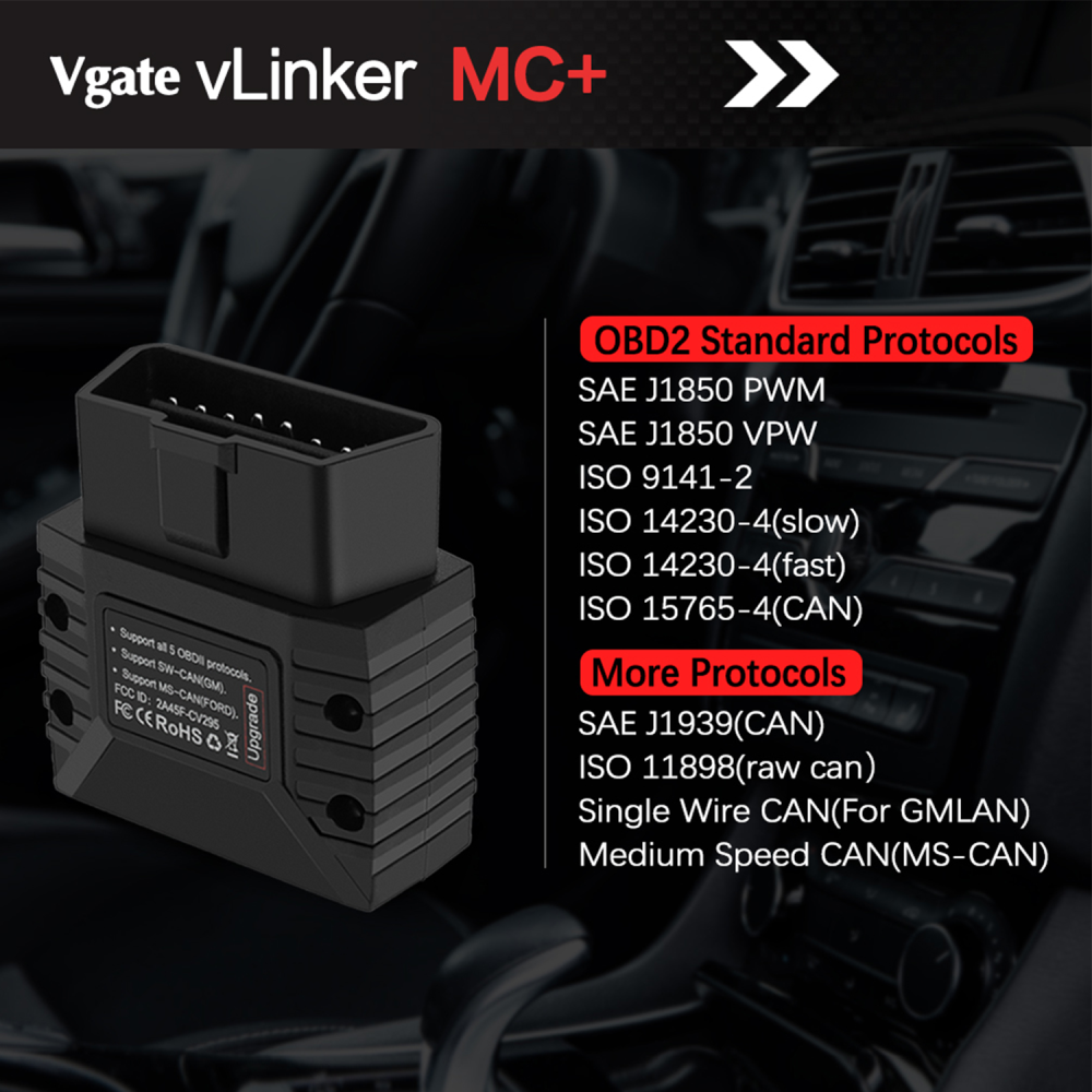 Vgate vLinker MS Bluetooth Interface for iOS Android and Windows